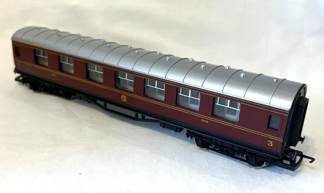 00 GAUGE LMS Brake 3rd Coach - Crimson Lake - R475 - Hornby - Excell ...