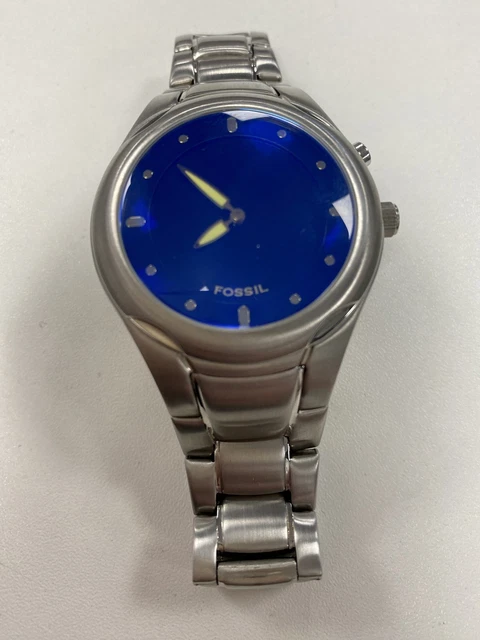 FOSSIL BIG TIC JR-8096 Blue Quartz Animated Watch Men Digital Second Silver EUR 38,50 - PicClick IT