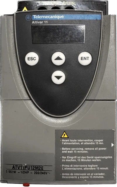 VARIADOR DE FRECUENCIA Inversor 220v (0,55kw)/220vac ATV11PU12M2E ...