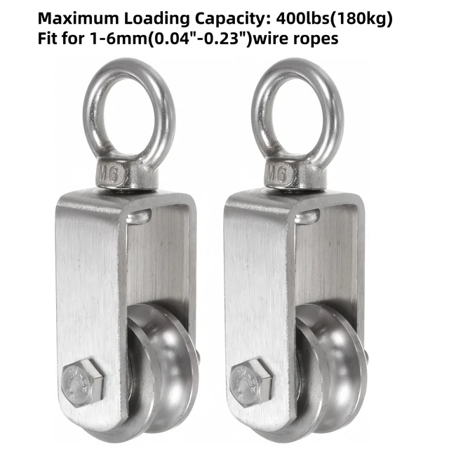 CLEARANC 2PC STEEL Cable Pulley Wheel Steel Rope Pulley Wheel Wire ...