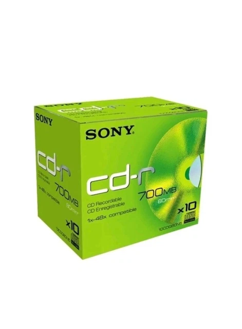 SONY CD-R 80 10CDQ80ND Recordable Blank CDR Disc 80MIN / 700MB – NEW & SEALED £15.99 - PicClick UK