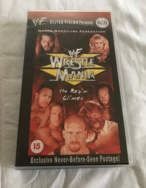 SILVER VISION WWF WRESTLEMANIA RAGIN CLIMAX VHS PAL VIDEO WWE ROCK vs ...