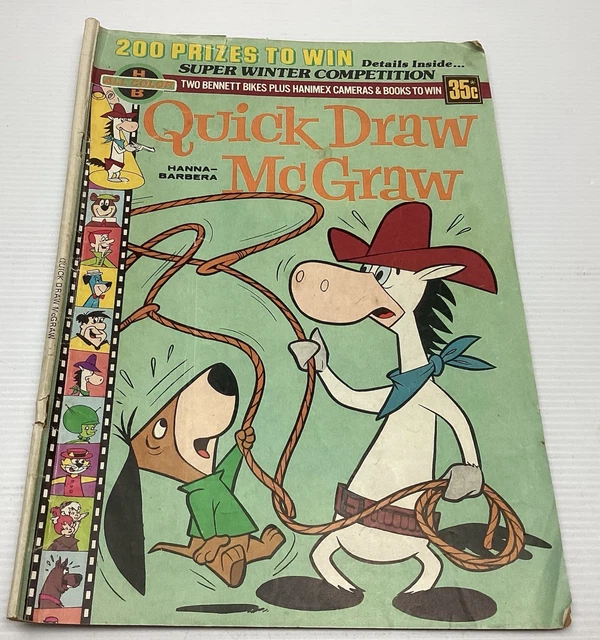 VINTAGE QUICK DRAW McGraw Comic Book Hanna Barbera Cartoon Cowboy Horse ...
