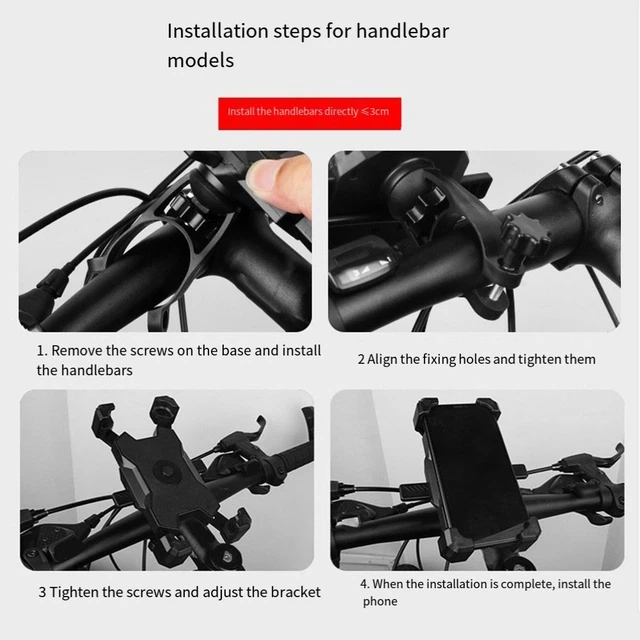 SHOCKPROOF BICYCLE PHONE Mount for Easy Access to Navigation and ...