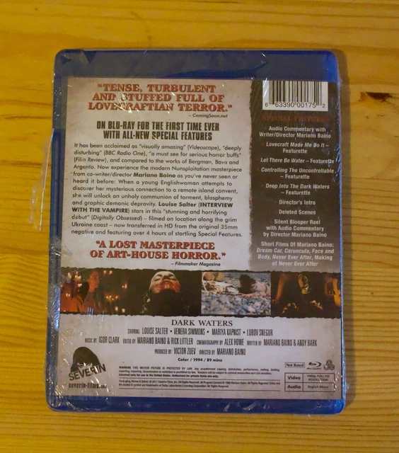 DARK WATERS BLU-RAY Severin Films Mariano Baino Horror Brand New £15.99 - PicClick UK