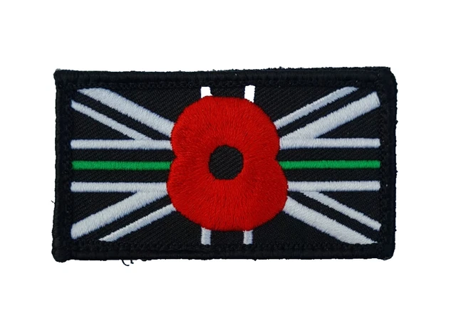 THIN GREEN LINE Poppie Rememberance Patch £4.90 - PicClick UK