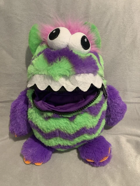 GOSH DESIGNS WORRY Monster Green Purple Plush Soft Toy Loves Eating ...