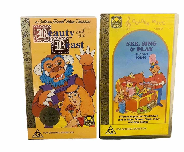 LITTLE GOLDEN BOOK CLASSICS VHS - Beauty & The Beast - See Sing & Play ...