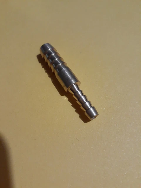 BRASS REDUCER INLINE BARB 1/4"To 1/8" PIPE JOINER,,CAR,WATER,AIR,FUEL ...