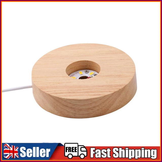 WOODEN LED LIGHTS Display Stand Night Lamp Holder Table Lamp Base ...