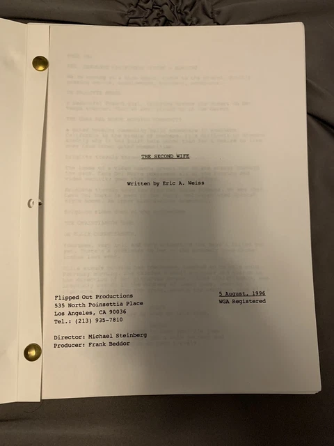 WICKED AKA THE Second Wife Screenplay Script Eric Weiss Julia Stiles £8 ...