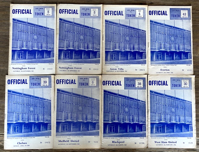 LEEDS UNITED FOOTBALL Programmes Homes 1965/66 x 8 £12.95 - PicClick UK