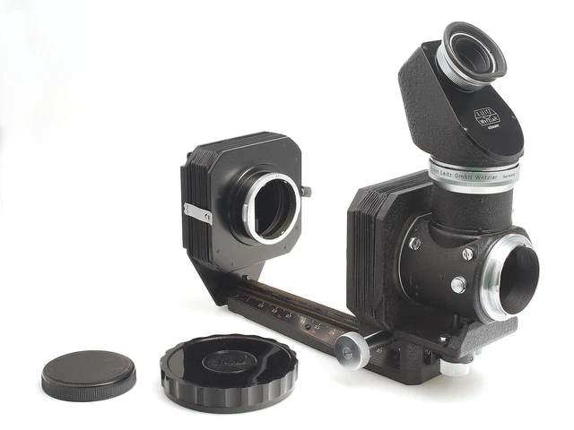 SOUFFLET LEICA LEITZ Wetzlar Visoflex avec compendium et déclencheur à ...