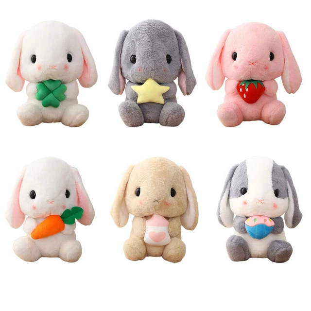 LONG-EARED RABBIT DOLL Clover Bunny Plush Toy Cartoon Kids Gift Easter ...