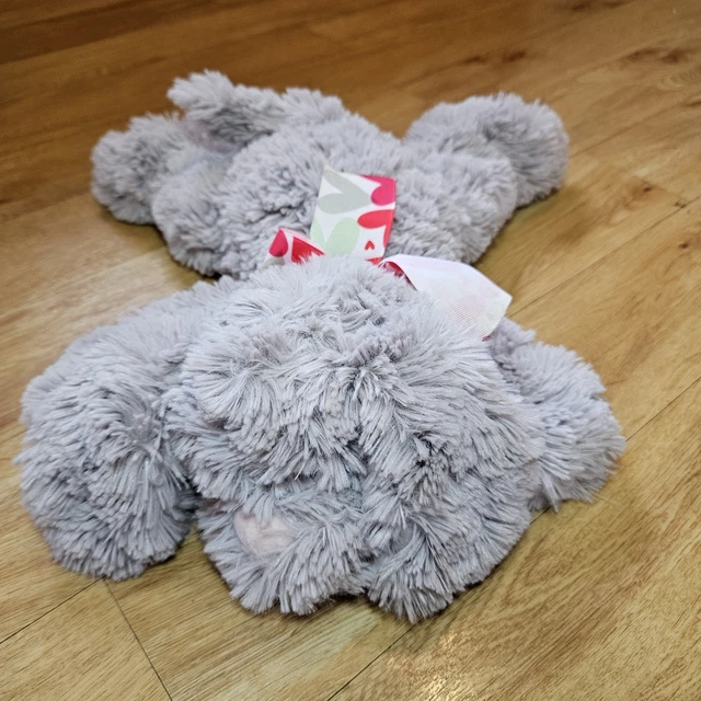 SAINSBURYS SCRUFFY GREY Dog Plush Soft Toy Puppy Pup Bow Tie Comforter ...