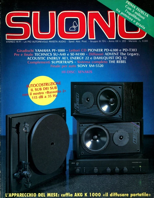 RIVISTA HI-FI SUONO n. 203 - Aprile 1990 EUR 4,50 - PicClick IT