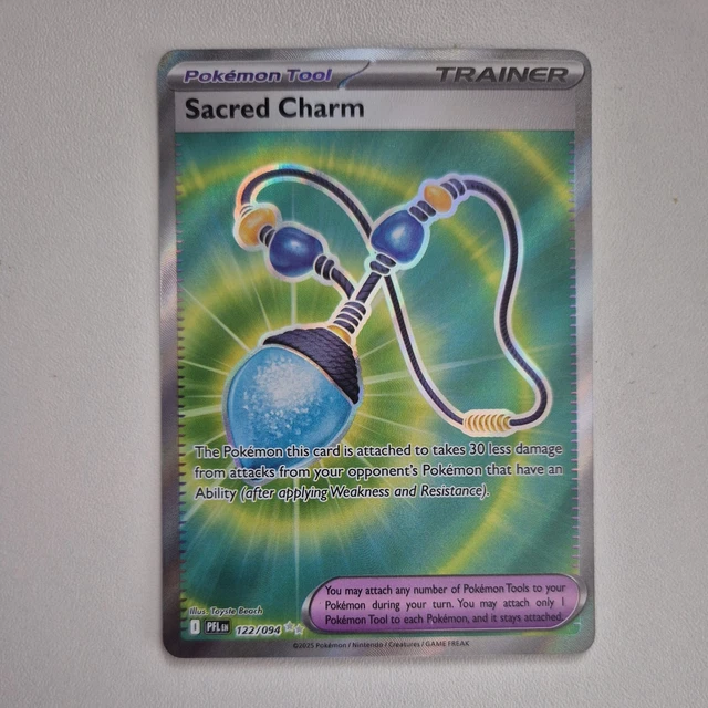 POKÉMON TCG SACRED Charm 122/094 Phantasmal Flames Full Art Holo £2.79 ...