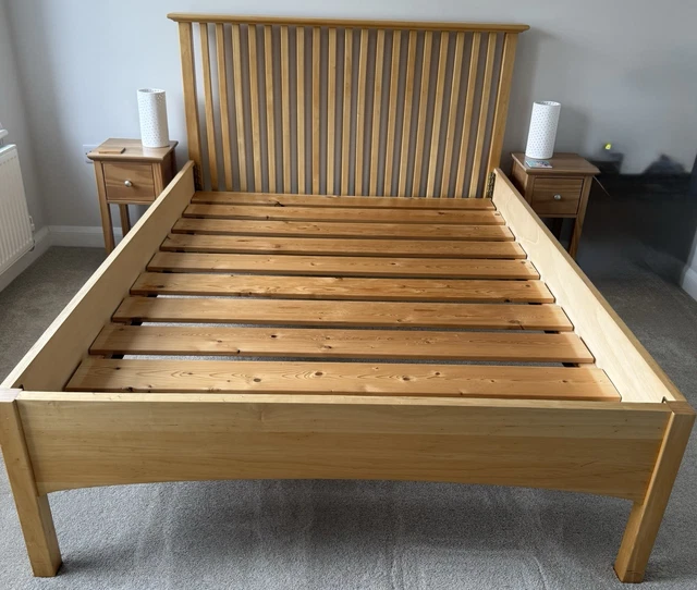 LAURA ASHLEY WOOD Slatted Double Bed Frame £104.70 - PicClick UK
