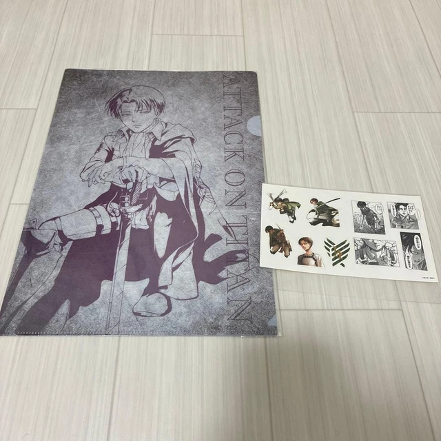 ATTACK ON TITAN Levi Clear File Sticker set 2 pezzi EUR 55,84 - PicClick IT