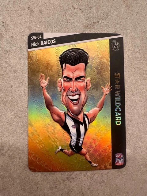 2024 AFL TEAMCOACH Gold Star Wildcard Collingwood Nick Daicos SW-04 ...