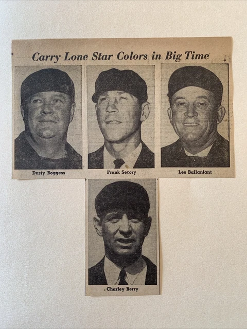 DUSTY BOGGESS FRANK Secory Charlie Berry Umpires 1954 Sporting News ...