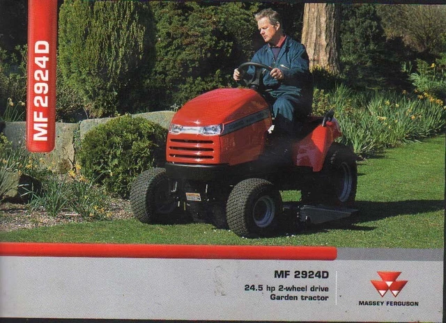 MASSEY FERGUSON &MF 2924D" Lawn Garden Tractor Brochure Leaflet £6.00 - PicClick UK