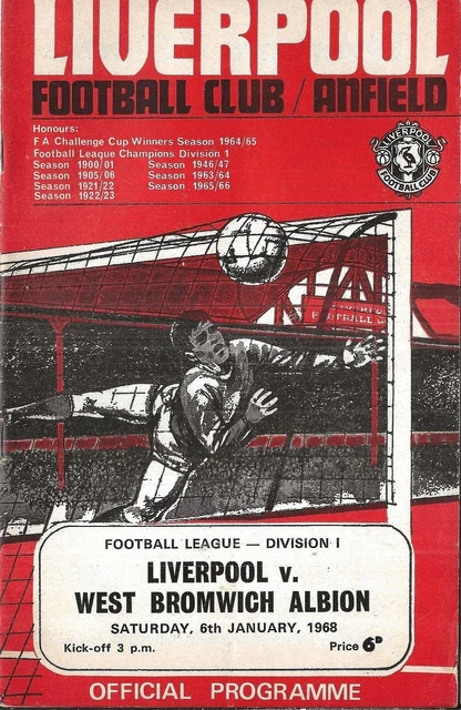 26/12/1983 WEST BROMWICH Albion v Liverpool Football Programme ...