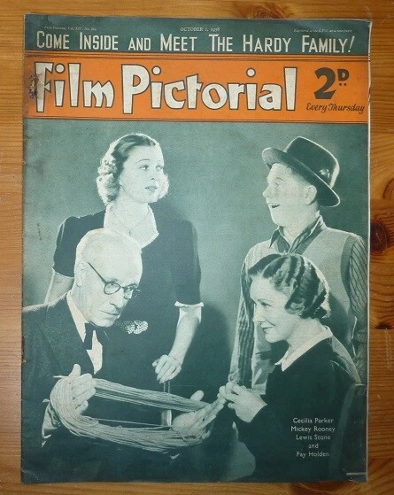 FILM PICTORIAL VOL XIV No 348 1ST OCT 1938 MICKEY ROONEY CECILLIA ...