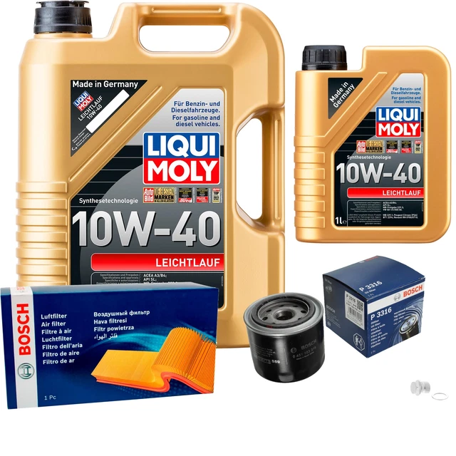BOSCH INSPECTION SET 6 L Huile Liqui Moly Légèreté 10W-40 pour Subaru Héritage I EUR 86,95 ...