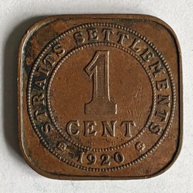 1920, STRAITS SETTLEMENTS, King George V, 1 cent coin £2.99 - PicClick UK