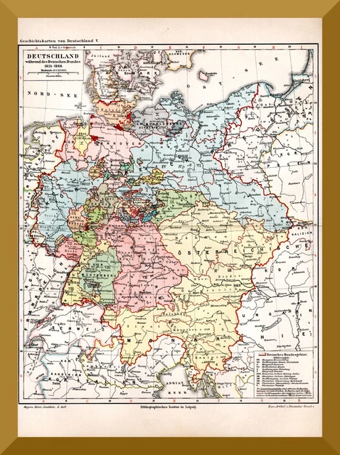 DEUTSCHLAND WÄHREND DES Deutschen Bundes 1815-1866 +Historische ...