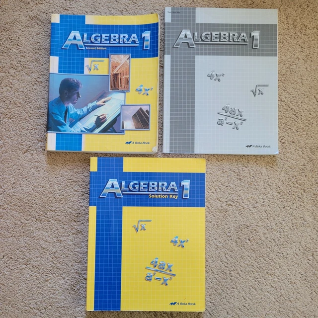 ABEKA 9TH GRADE Algebra 1, 2nd Older Edition, 3 Books £20.89 - PicClick UK