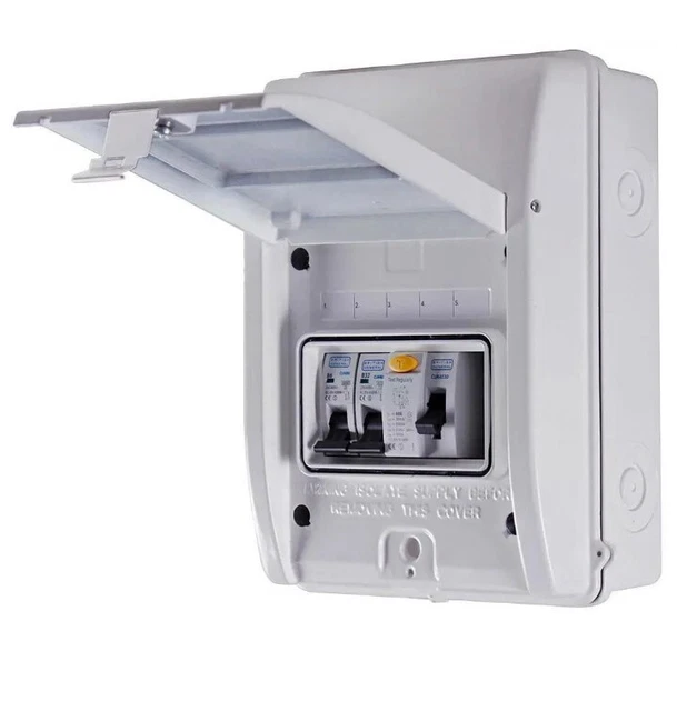 BG ELECTRICAL - Garage Kit Consumer Unit, 40A/30mA RCD, 6A & 32A MCBs ...