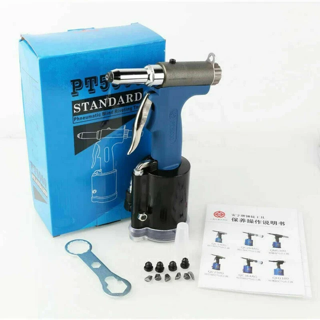 AIR HYDRAULIC POP Rivet Gun Pneumatic Riveter Riveting Tool Industrial ...