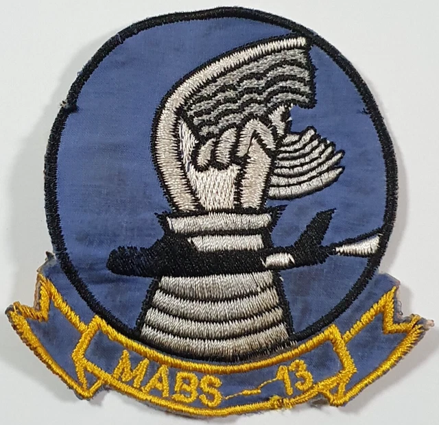 USMC MARINE AIR BASE SQUADRON MABS-13 Vietnam War Emroidered Patch ...