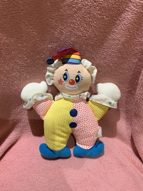 VINTAGE DOUBLE FACED Clown Textured Sensory Plush Soft Toy By Jolly ...