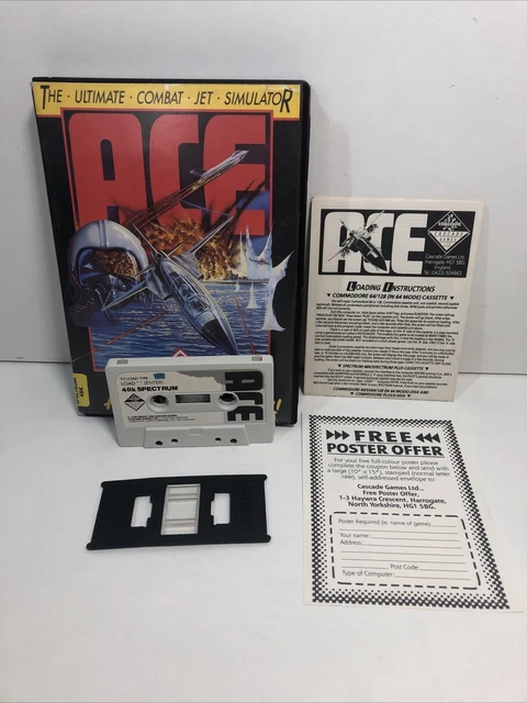 ACE COMBAT JET Simulator ZX Spectrum 48k 128k Big Box With Lenslok ...