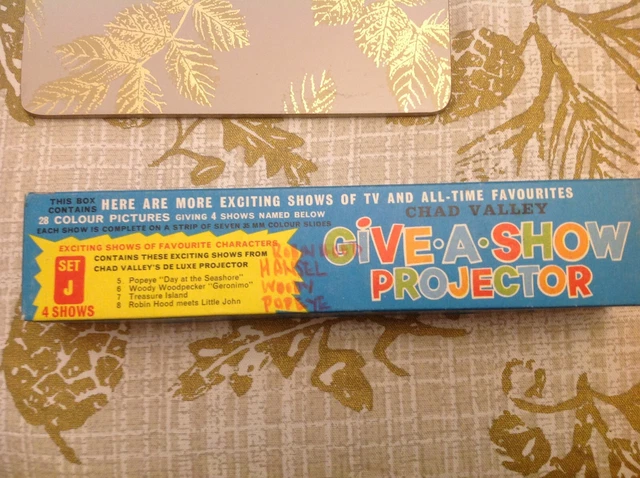 VINTAGE CHAD VALLEY 'give a show' projector slides Boxed Set J (mid ...