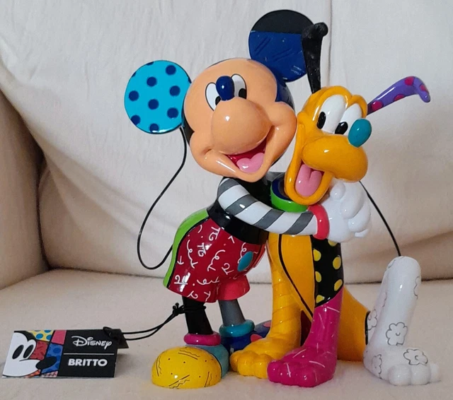 ROMERO BRITTO: FIGURA RARA TOPOLINO E PLUTO per 90º compleanno di Pluto ...