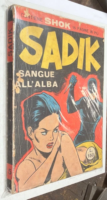 SADIK N° 5 Sangue All’alba SERIE ROSSA ANTARES BUONO LIRE 150 1966 RARO ...