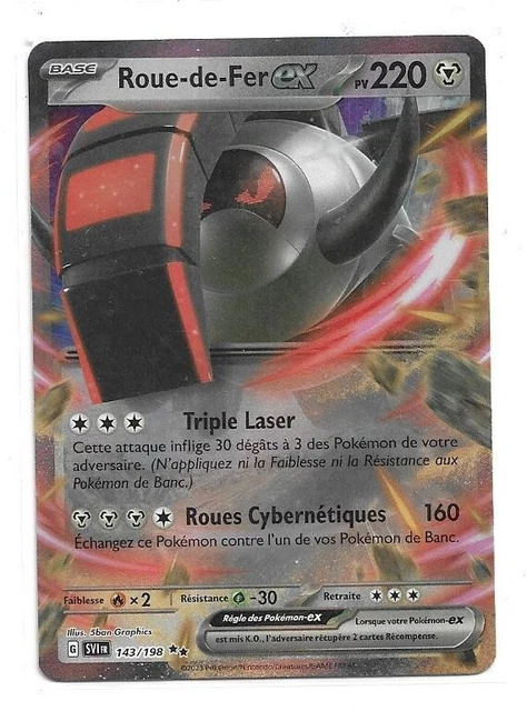CARTE POKEMON ROUE-DE-FER Ex 220 Pv 143/198 Serie Ecarlate Et Violet ...
