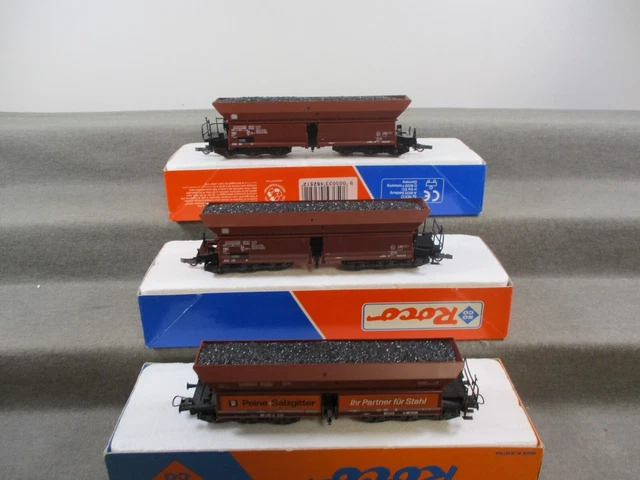 ROCO SPUR H0 46251/4070A Selbstentladewagen Set 3 stück in OVP O262 EUR ...