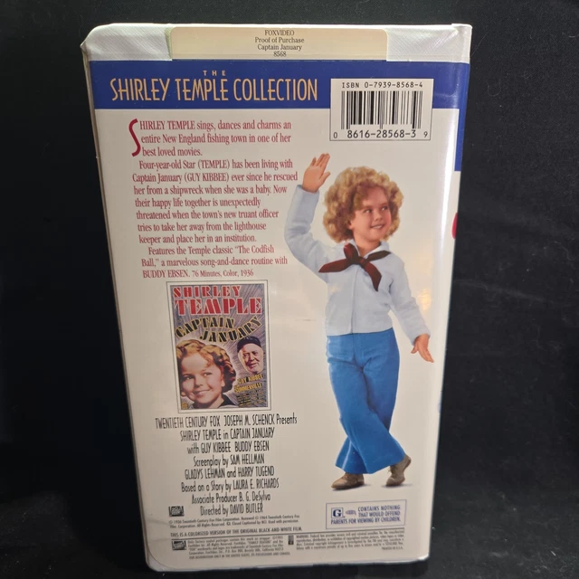 SHIRLEY TEMPLE CAPTAIN January (VHS, 1995) Color Version - D1 £3.65 ...