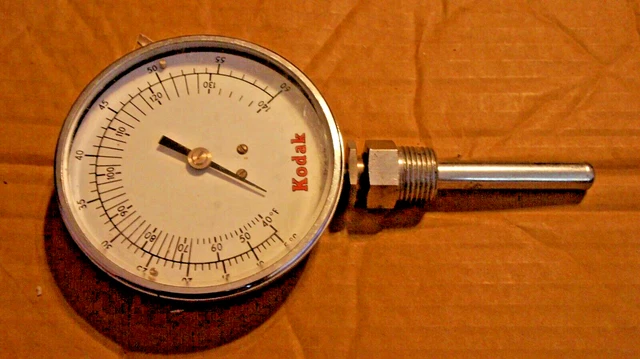 VINTAGE ANTIQUE KODAK camera co Temperature Gauge Processing Equipment ...