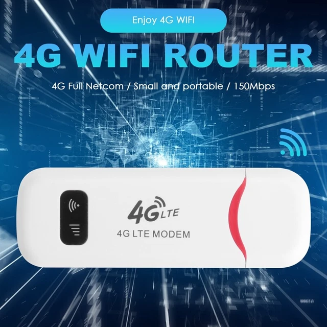 ROUTER 4G PORTABLE WiFi USB Modem 150Mbps USB Dongle with SIM Card ...