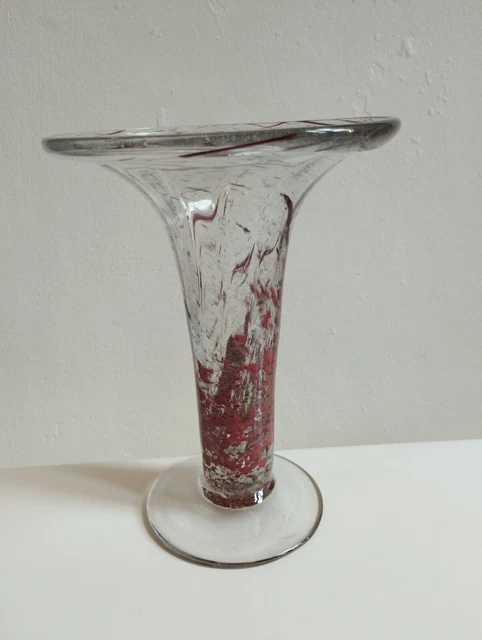 ANCIEN VASE CORNET Verre Inclusions Salissures Sars Poteries 19Eme ...
