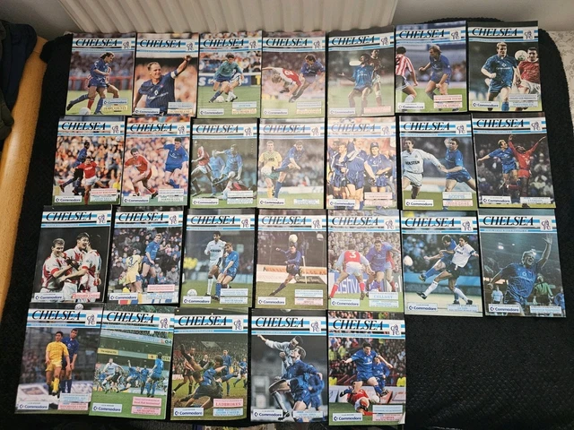 CHELSEA FC X26 Football Club Programmes 1990-1991 Vintage Bundle £21.52 - PicClick UK
