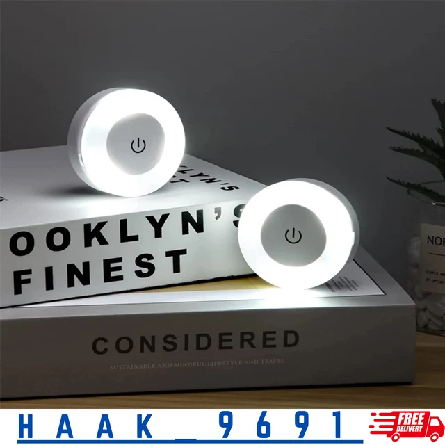 PORTABLE LED NIGHT Light with Touch Control USB Rechargeable Wall Lamp ...