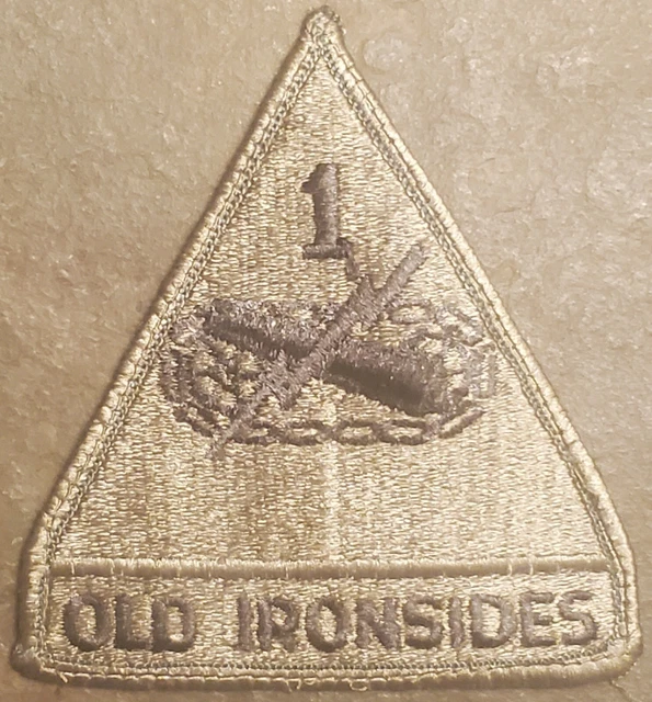US ARMY 1ST ARMORED Division OLD IRONSIDES subdued Patch SSI ORIGINAL ...