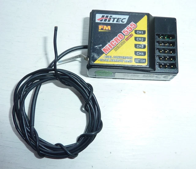 USED HI-TEC MICRO 555 35mhz FM receiver & Hi-Tec D/C crystal - glider ...